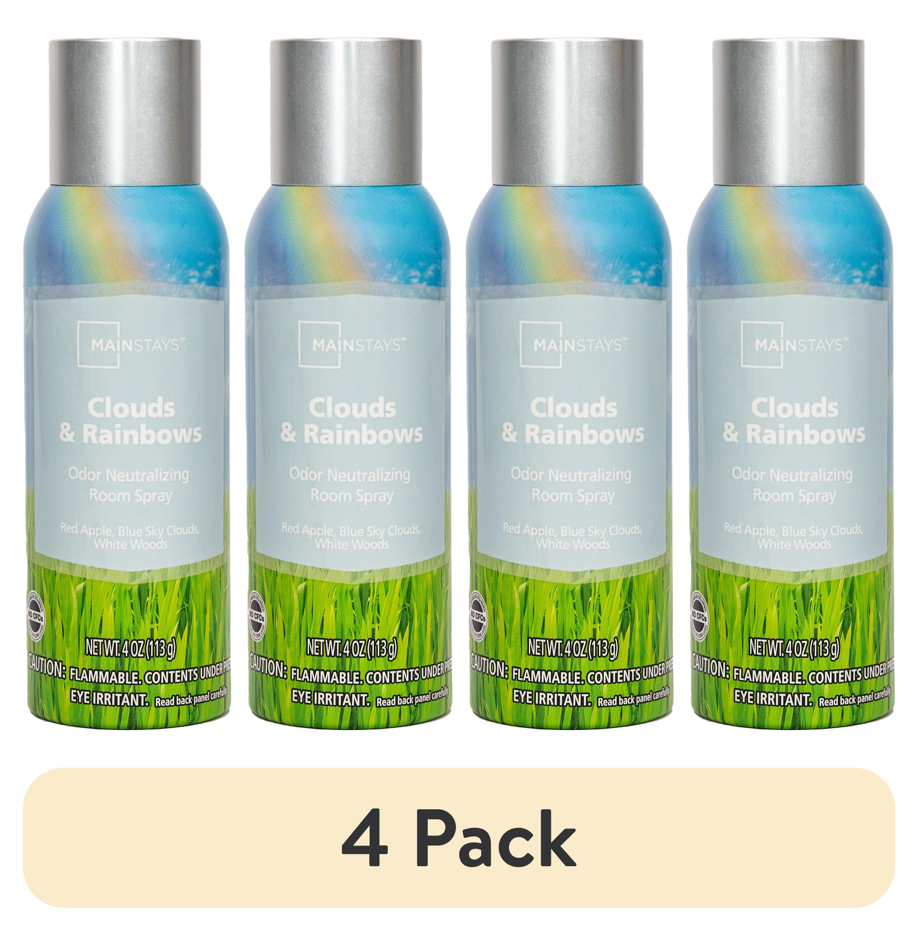 (4 pack) Mainstays Odor Neutralizing Room Spray, Clouds & Rainbows Air ...