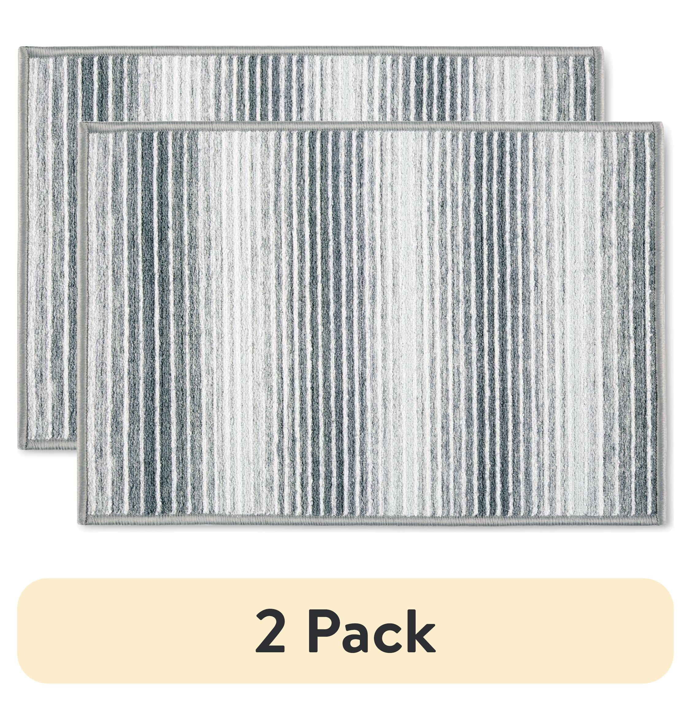 (2 pack) Mainstays Ombre Fabric Floor Mat, 18"x27", Grey - Walmart.com