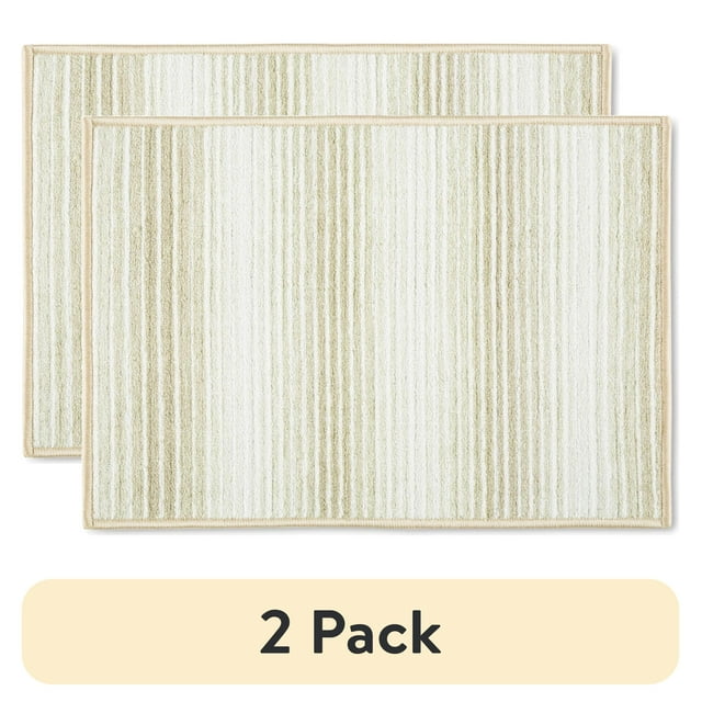 (2 pack) Mainstays Ombre Fabric Floor Mat, 18"x27", Natural - Walmart.com