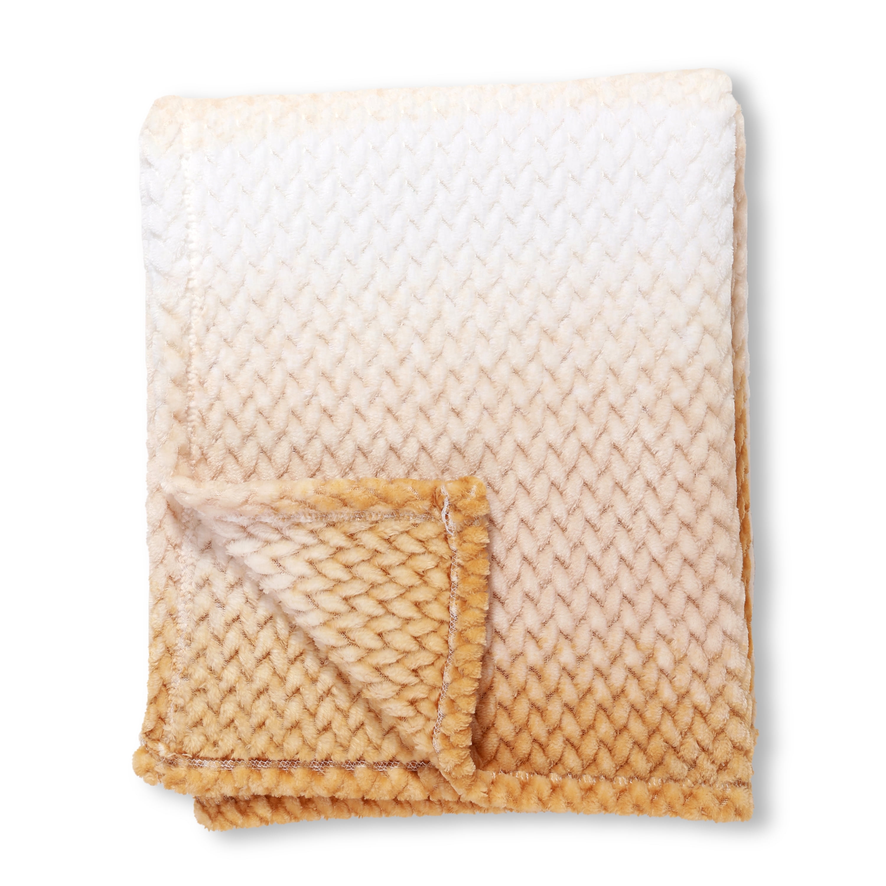 Mainstays Ombre Velvet Plush 50 X 60 Throw - Yellow - Walmart.com