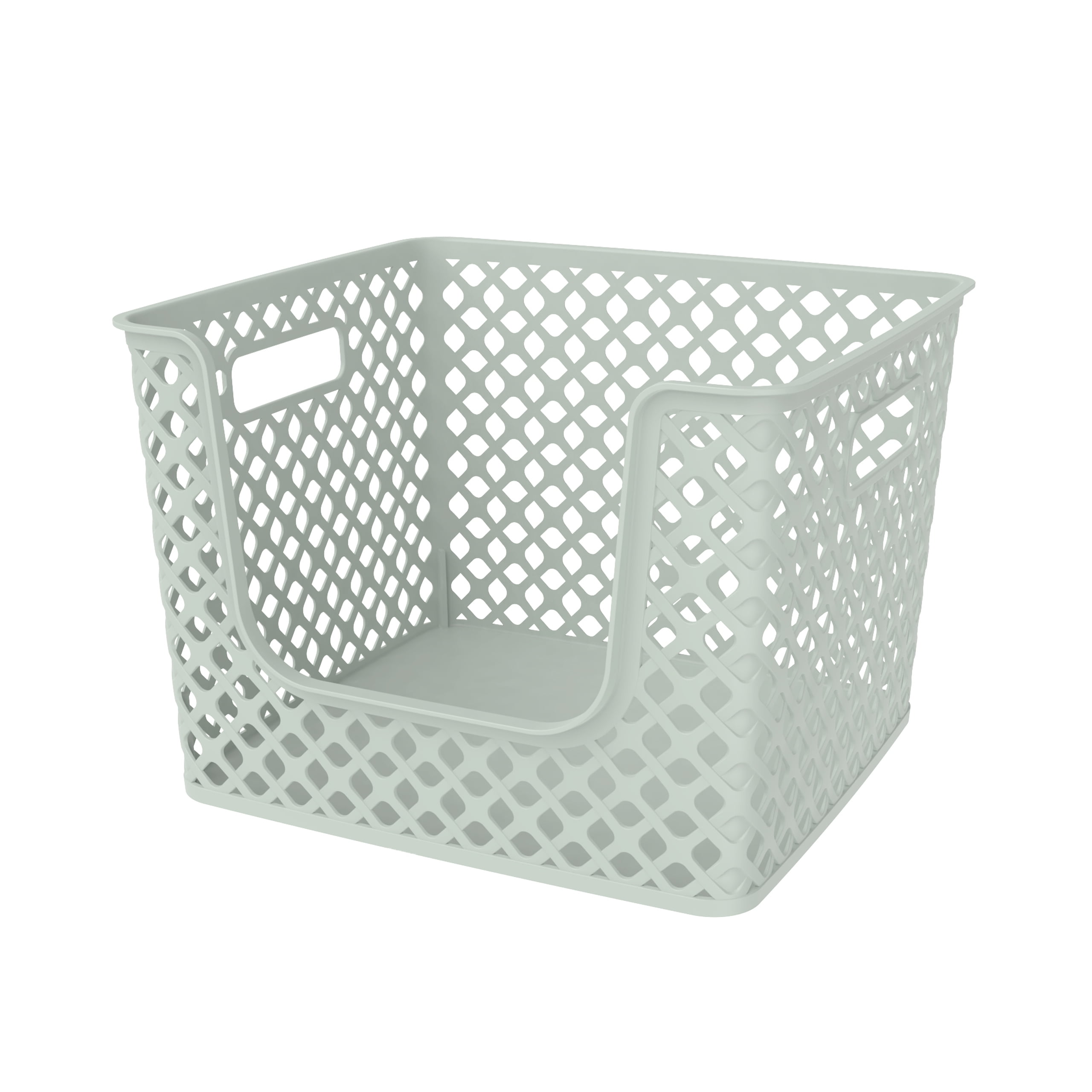 Mainstays Open Front Decorative Basket Soft Sea for Kitchen Pantry ...