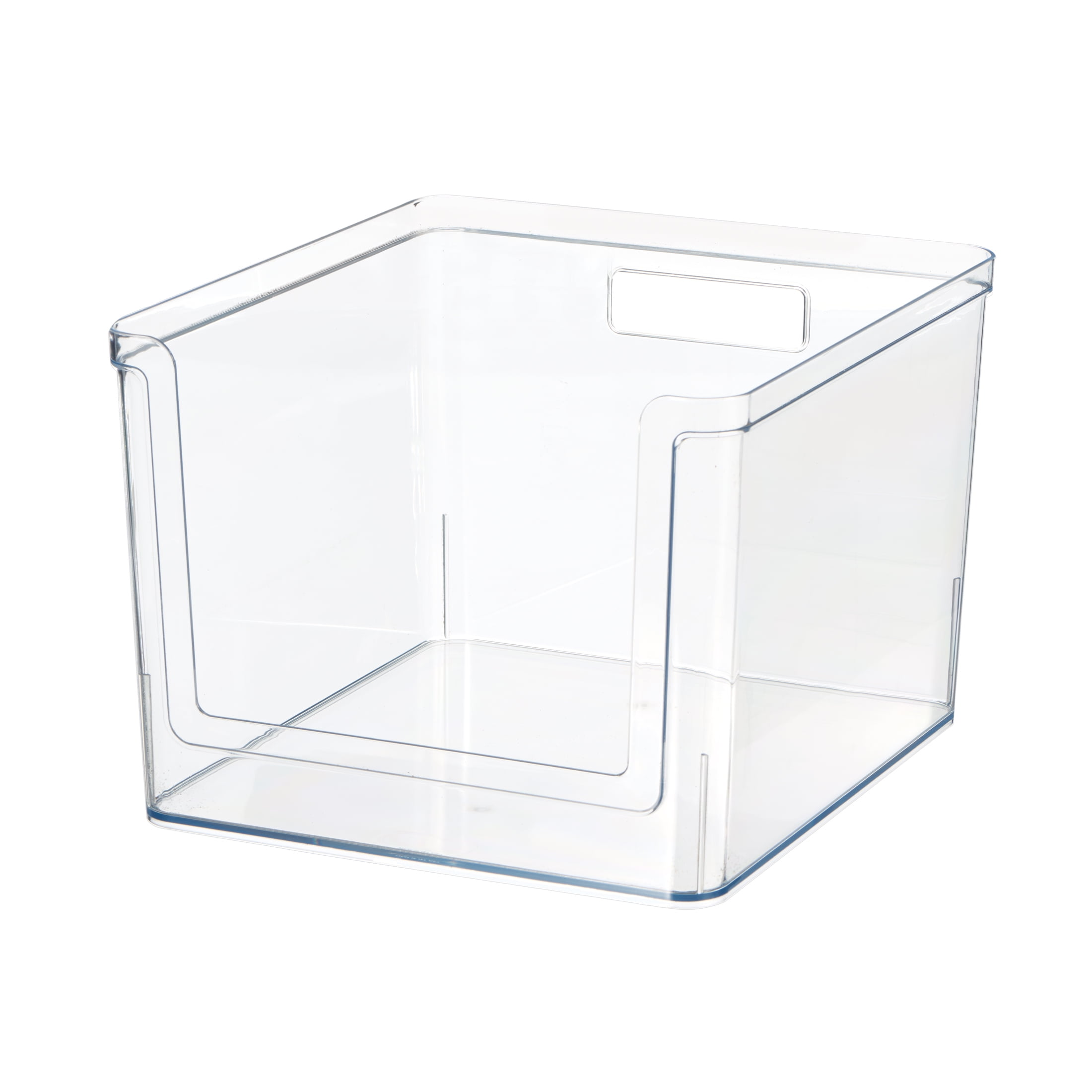 Mainstays Extra Large Deep Open-Front Pantry Organizer Bin, Clear ...