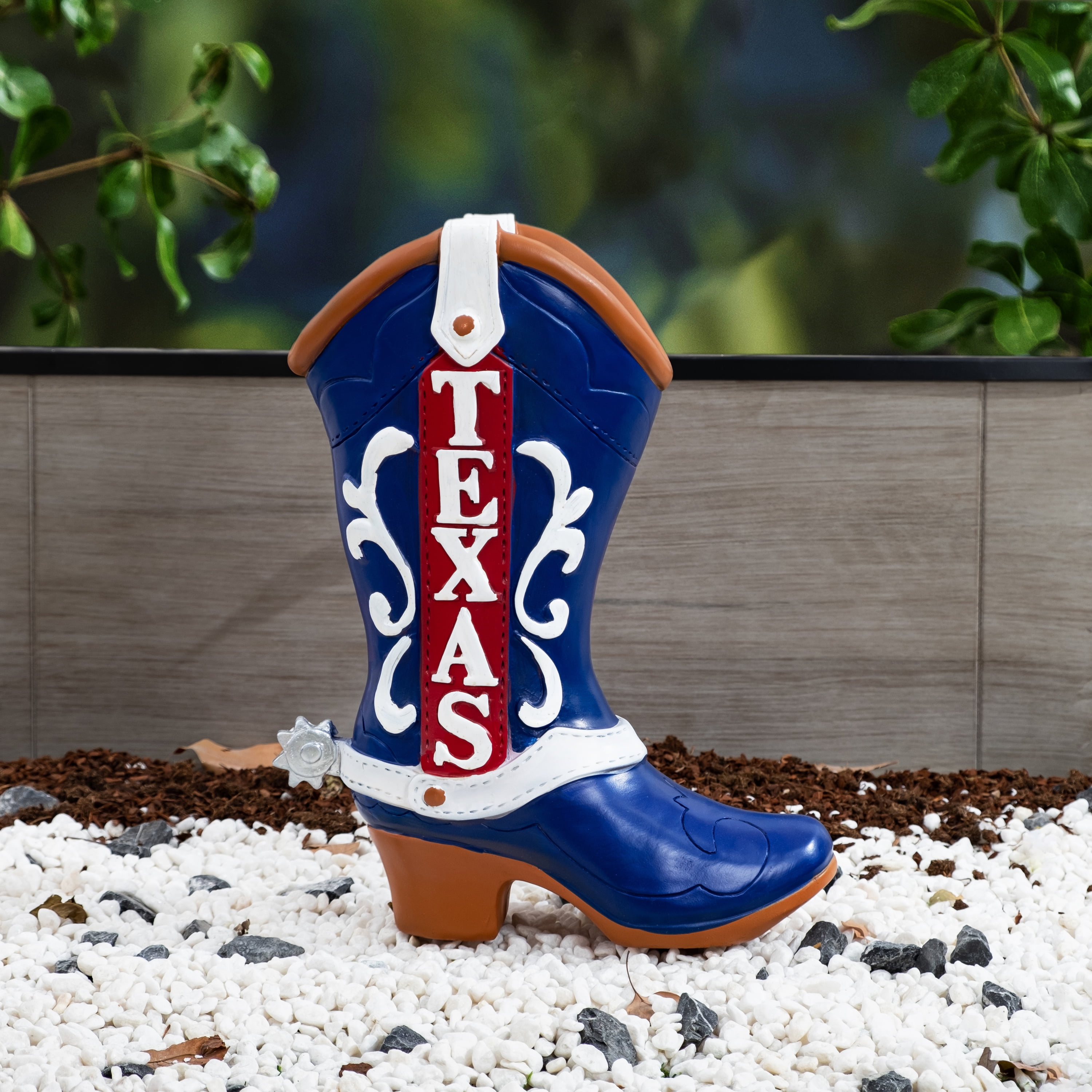 Mainstays Outdoor 13"H Texas Boot Resin Statue, 2.08 lb weight ...