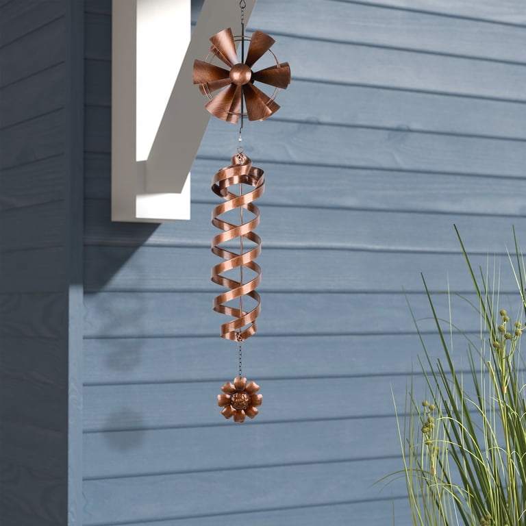 Copper Kinetic Spinners Magic Metal Kinetic Sculpture Windmill, New