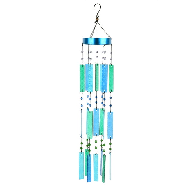 Mainstays Outdoor 29" H Glass Wind Chime - Walmart.com