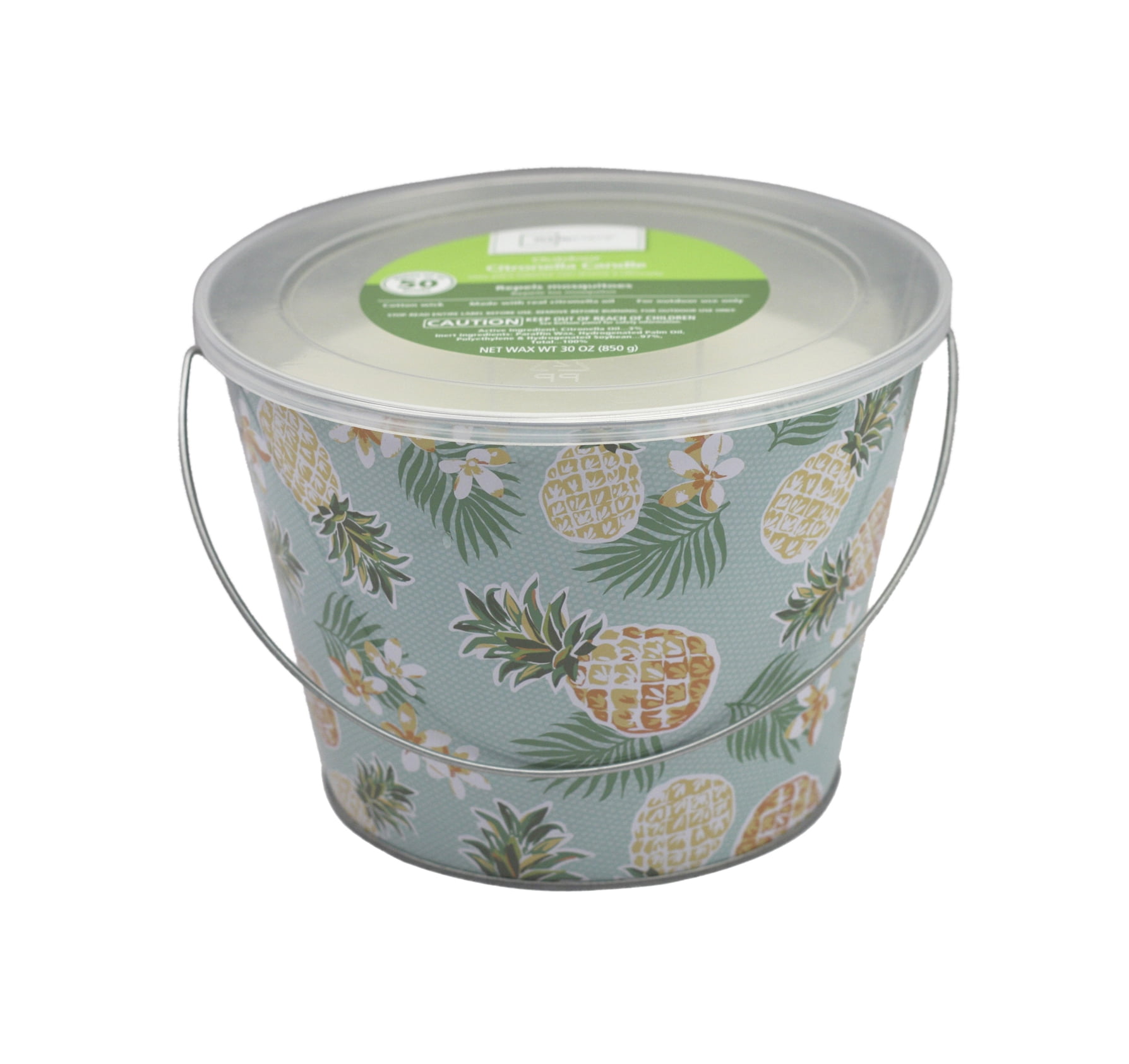 Mainstays Outdoor Citronella Bucket Candle, 30oz, Multiple Colors ...