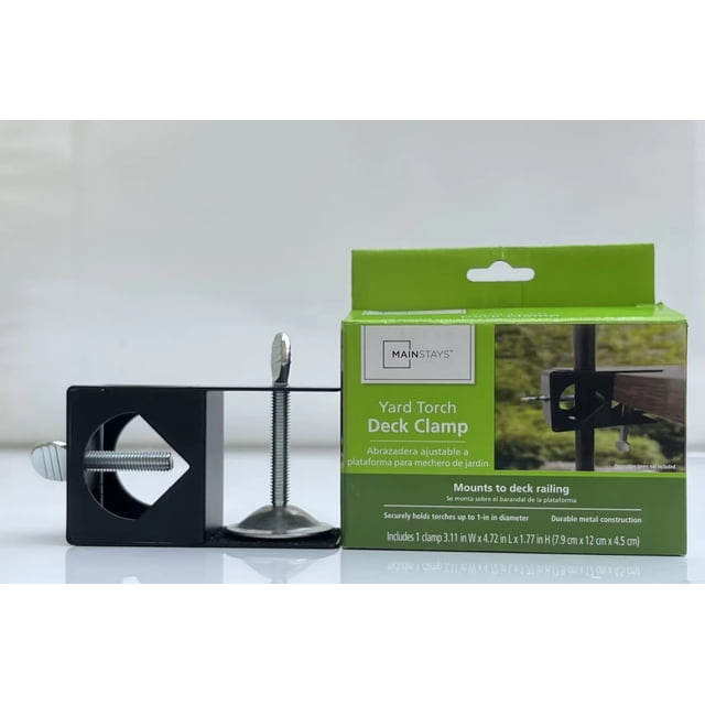 Mainstays Outdoor Easy-to-Install Metal Patio Balcony Deck Clamp Holder ...