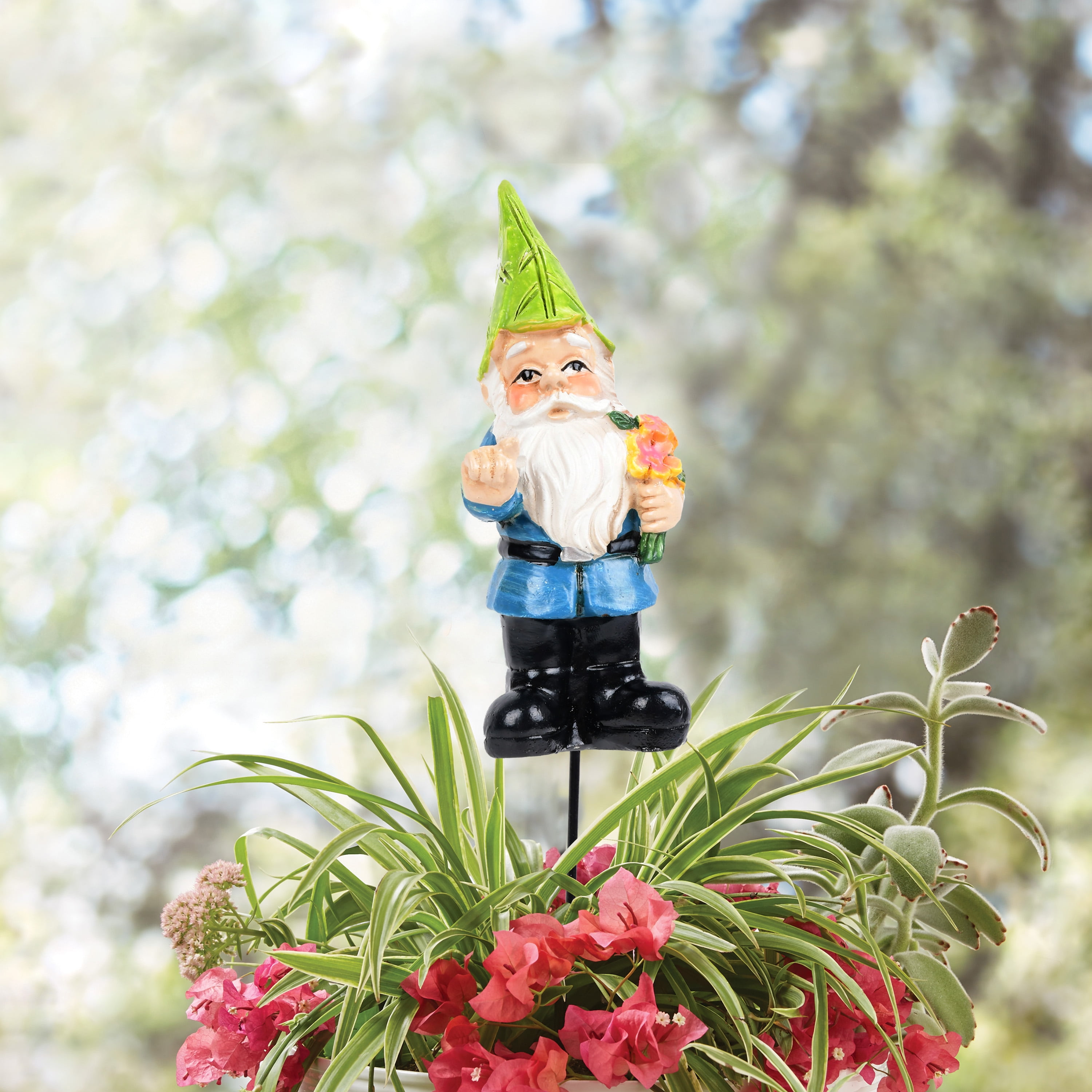 Mainstays Outdoor Mini Gnome Flower Garden Stake - Walmart.com Mainstays Outdoor Mini Gnome Flower Garden Stake - Walmart.com