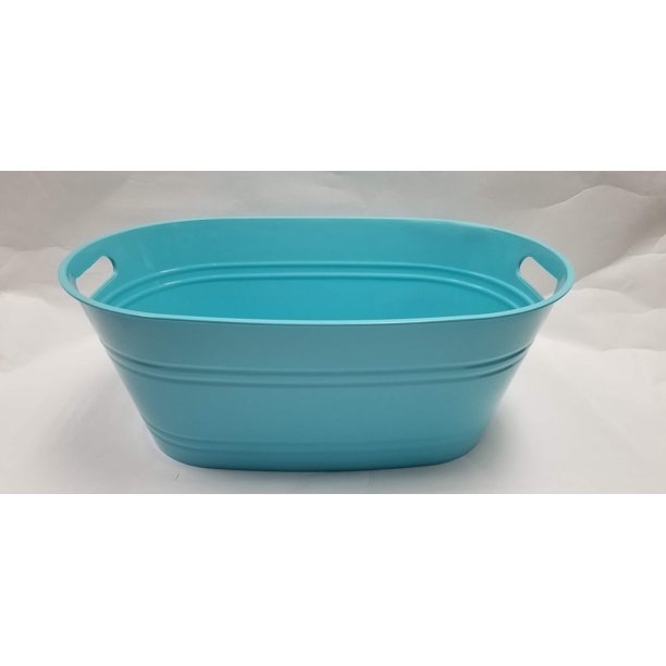 Mainstays Oval Party Tub Bleached Teal - Walmart Business Supplies