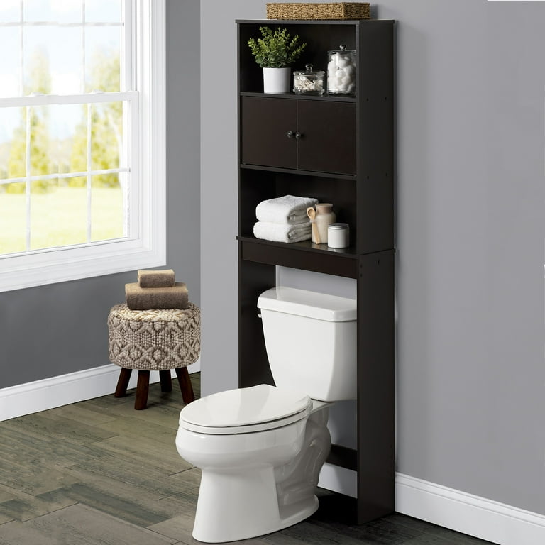 Mainstays Bathroom Storage Over The Toilet Space Saver With Three Fixed