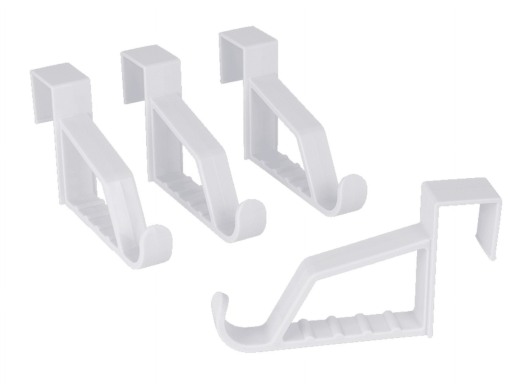 Mainstays Over-the-Door Hanging Organizer White Set of 4 Hooks for ...