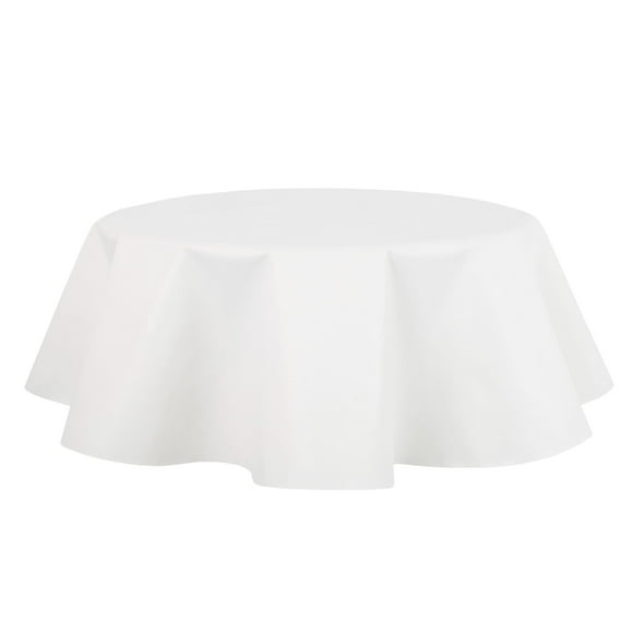 Round White Tablecloth