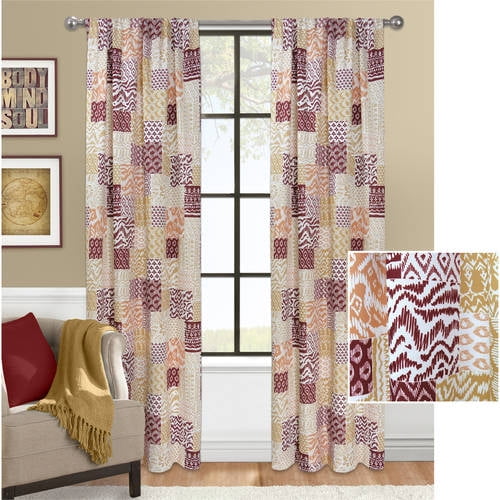 Mainstays Patchwork Fashion Window Curtain - Walmart.com