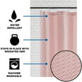 Mainstays Pearl Blush Water-Repellent Embossed Microfiber Fabric Shower ...