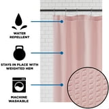 Mainstays Pearl Blush Water-Repellent Embossed Microfiber Fabric Shower ...