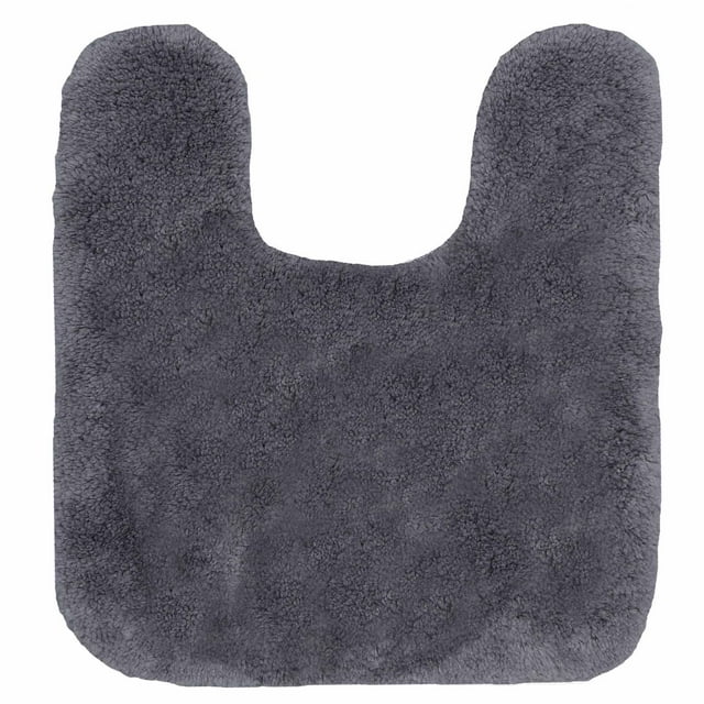 Mainstays Performance Nylon Bath Rug, Grey Flannel, 19.5" x 22" Contour ...
