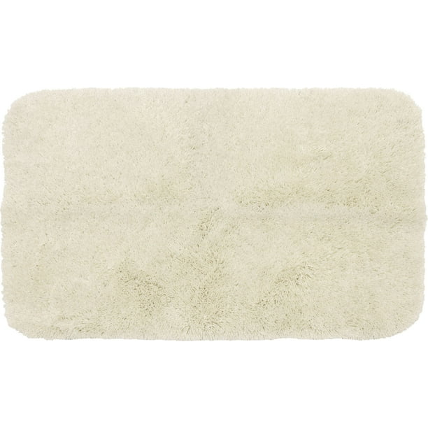 Mainstays Performance Polyester Bath Rug, Artic White, 19.5" x 34 ...