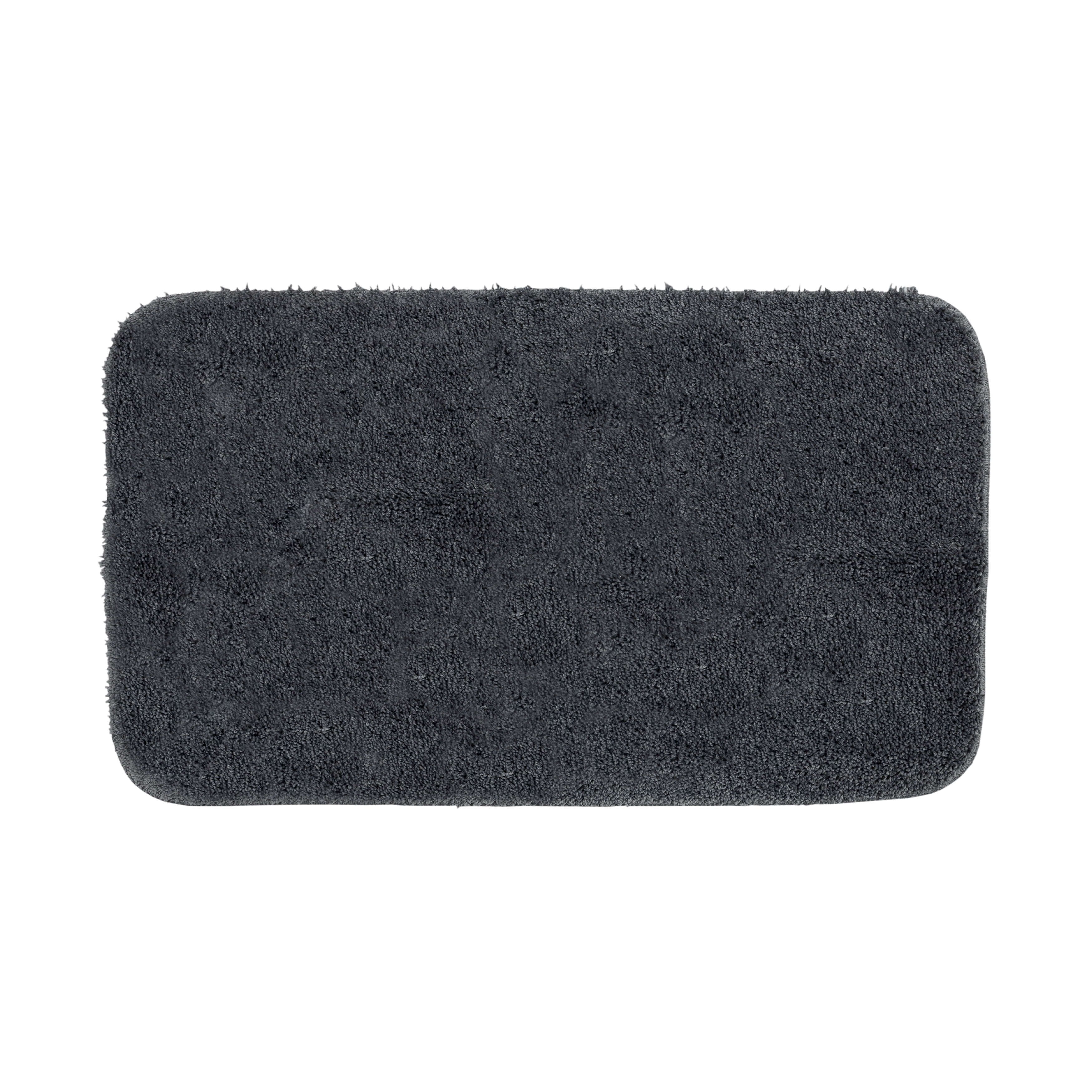 Mainstays Polyester Bath Rug - Soothing Grey 19.5x34 - Stain Resistant ...
