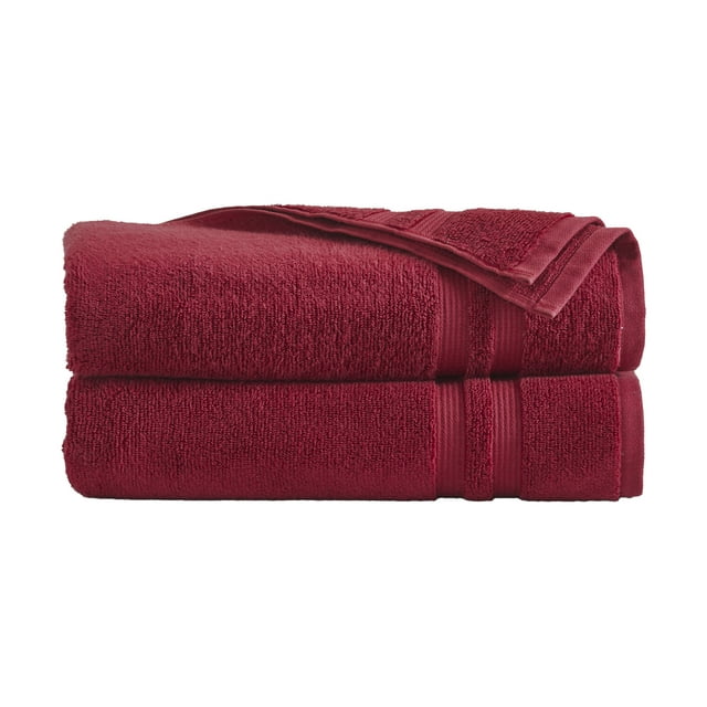 Mainstays Performance Solid 2-Piece Bath Sheet Set, Red - Walmart.com