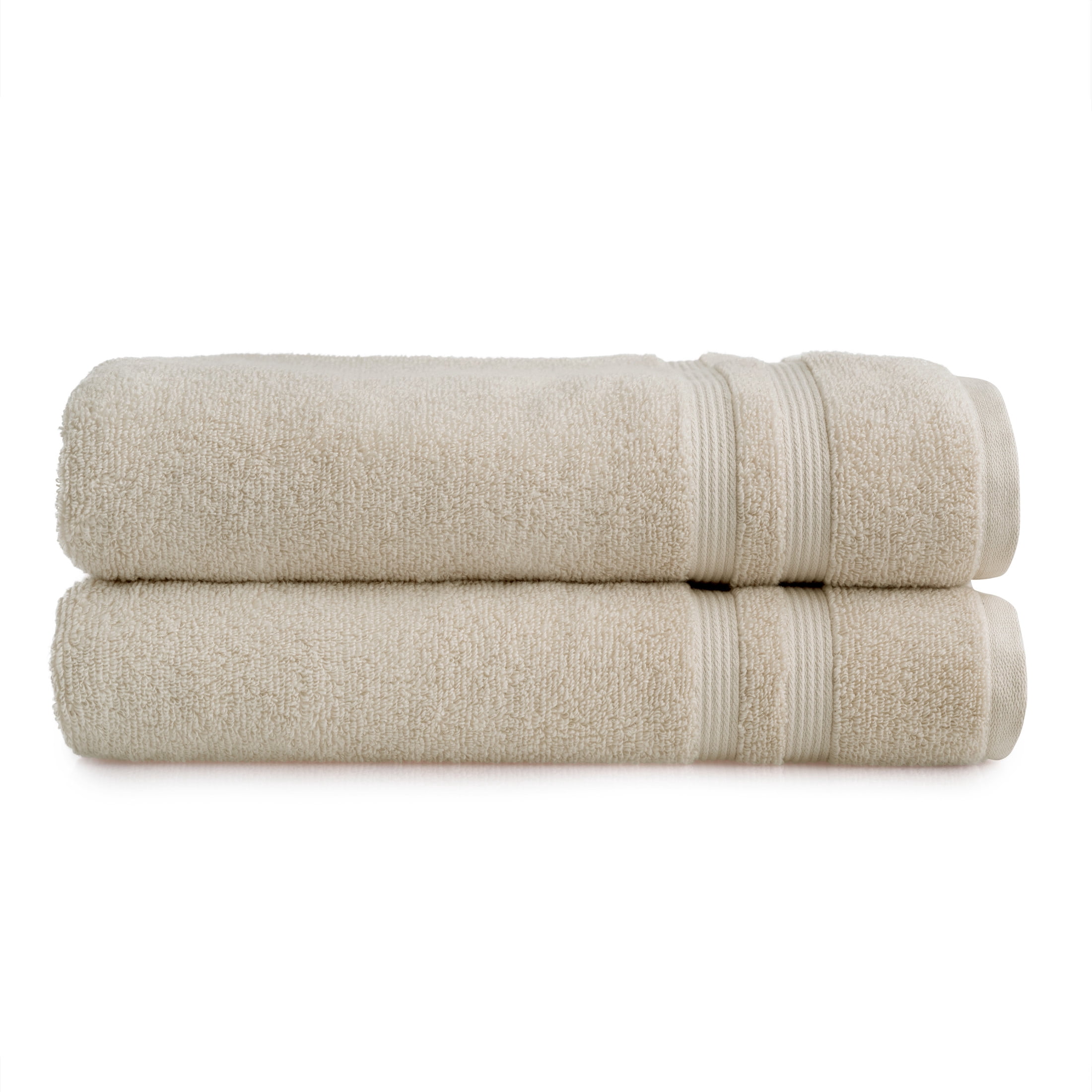 Mainstays Performance Solid Bath Sheet 2-Piece Set, Beige - Walmart.com