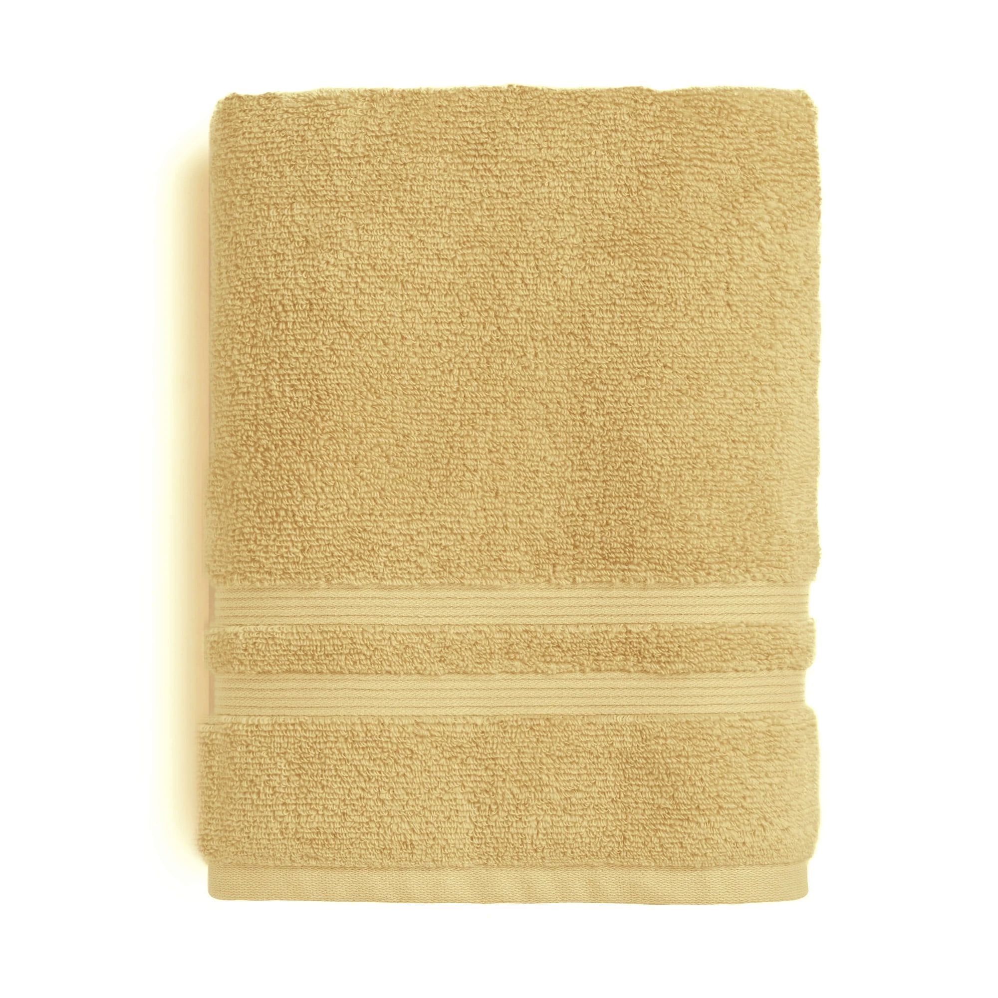 Mainstays Performance Solid Bath Sheet, 62" X 30", Golden Curry ...