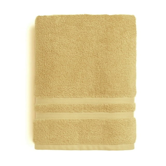 Mainstays Performance Solid Bath Sheet, 62" X 30", Golden Curry ...
