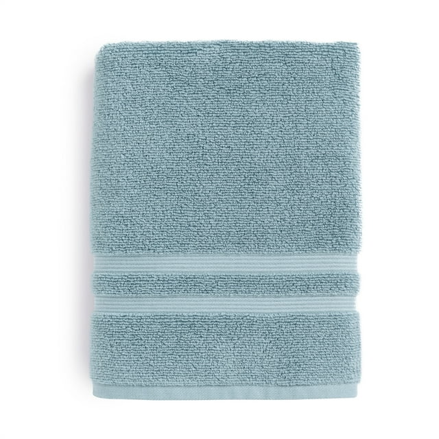 Mainstays Performance Solid Bath Towel, 30" x 54", Blue Linen - Walmart.com