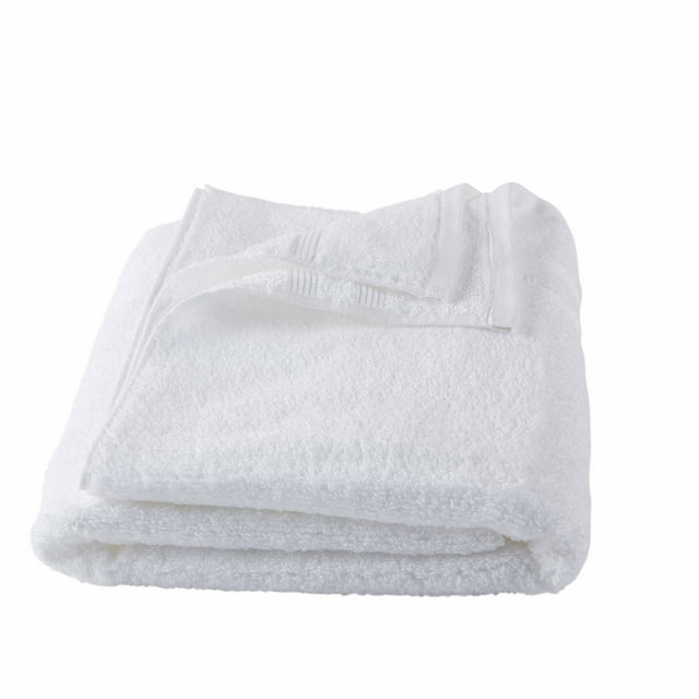 Mainstays Performance Solid Bath Towel, 54" x 30", Arctic White ...