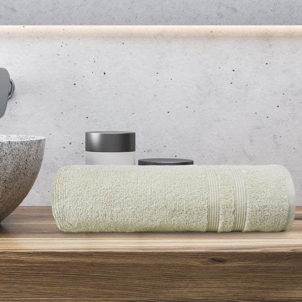 Mainstays Performance Solid Bath Towel, 54" x 30", Papyrus Beige ...