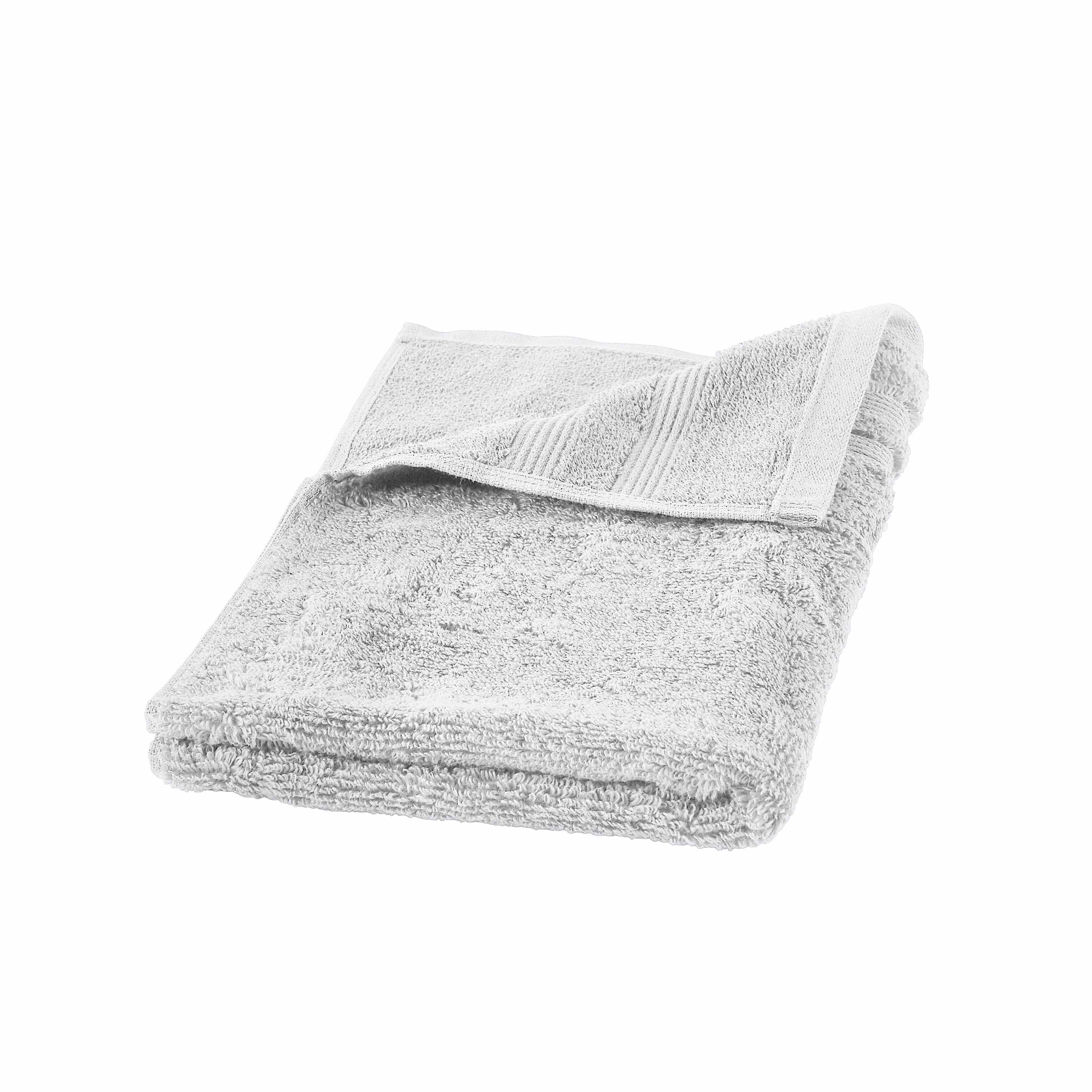Mainstays Performance Solid Hand Towel, 26" x 16", Soft Silver ...