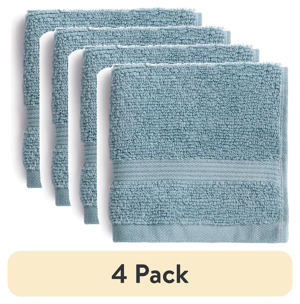 Performance Solid Washcloth 4 Pack - Blue Linen - Walmart.com