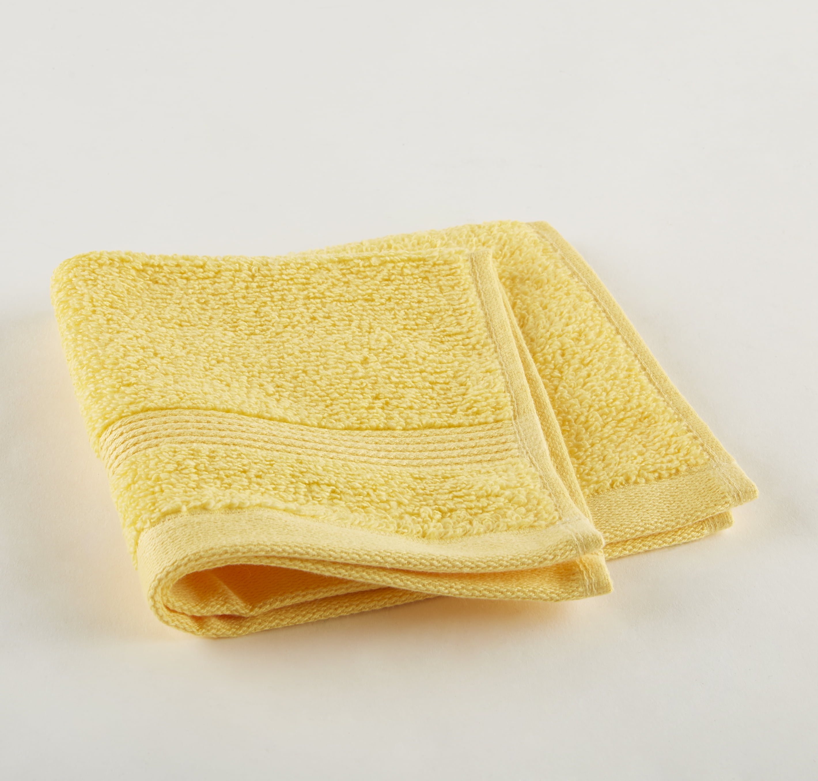 Mainstays Performance Solid Washcloth, 12" x 12", Sunray Yellow ...