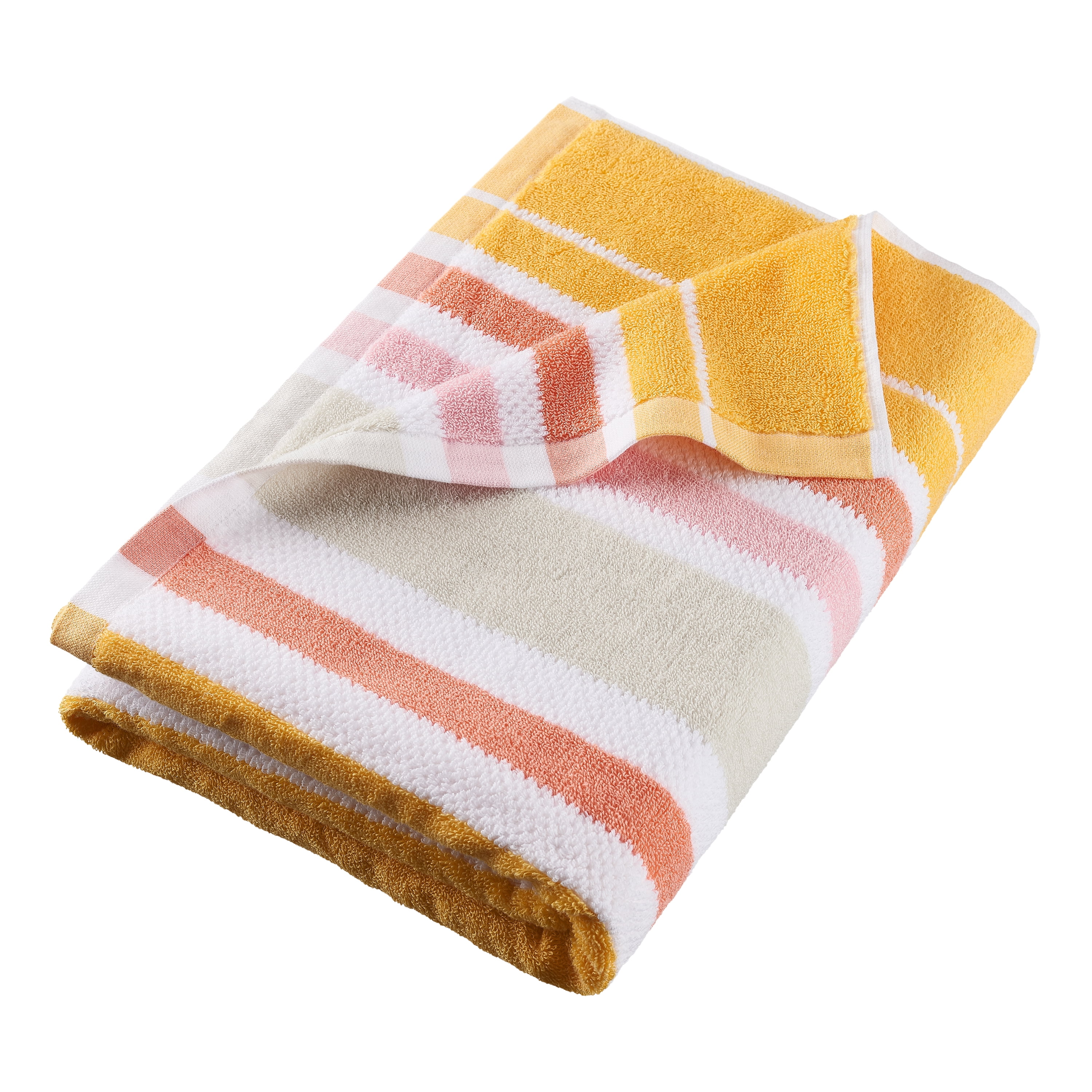 Mainstays Performance Striped Bath Sheet, 30x62, Golden Curry, Adult ...
