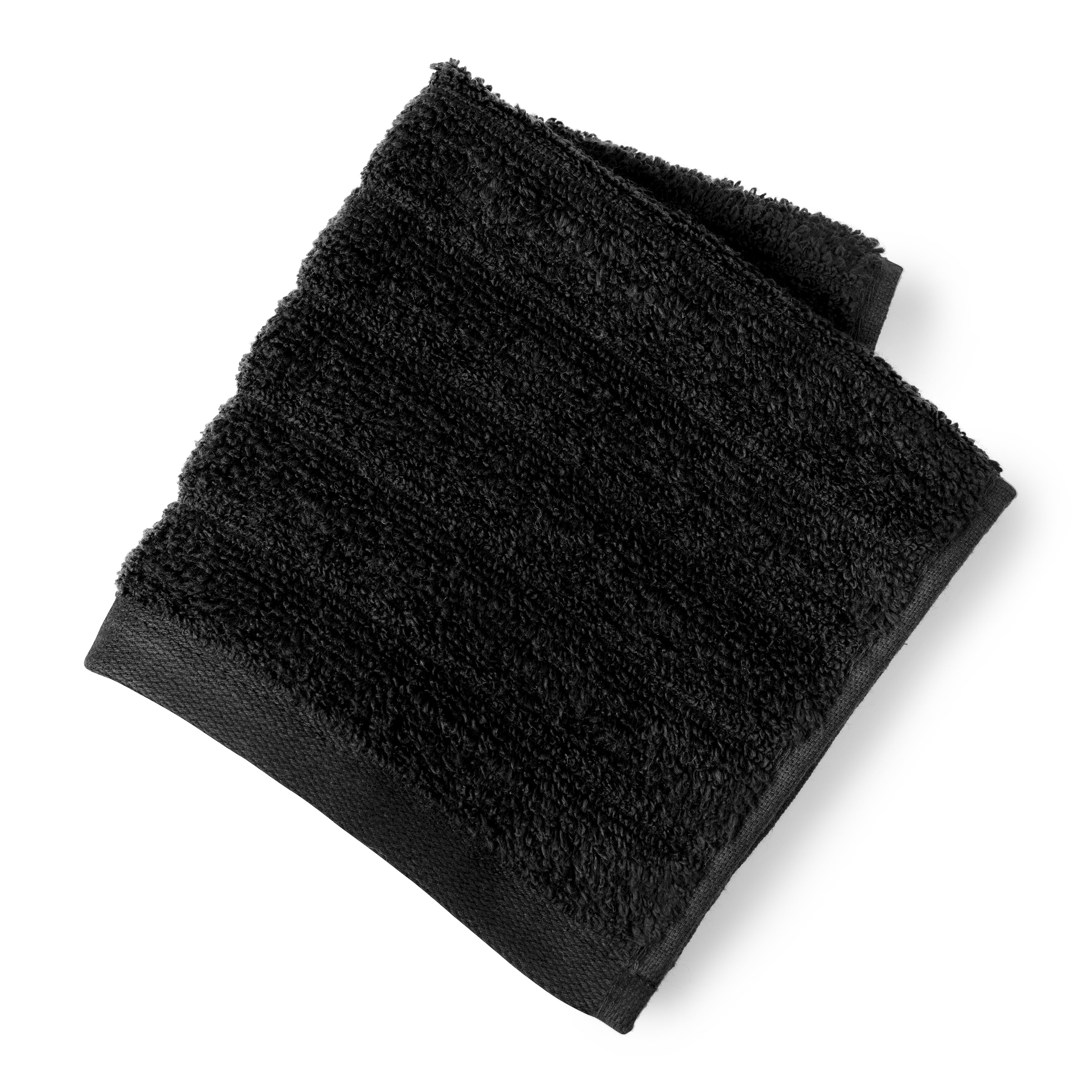 Mainstays Performance Textured Wash Cloth - Rich Black - Walmart.com