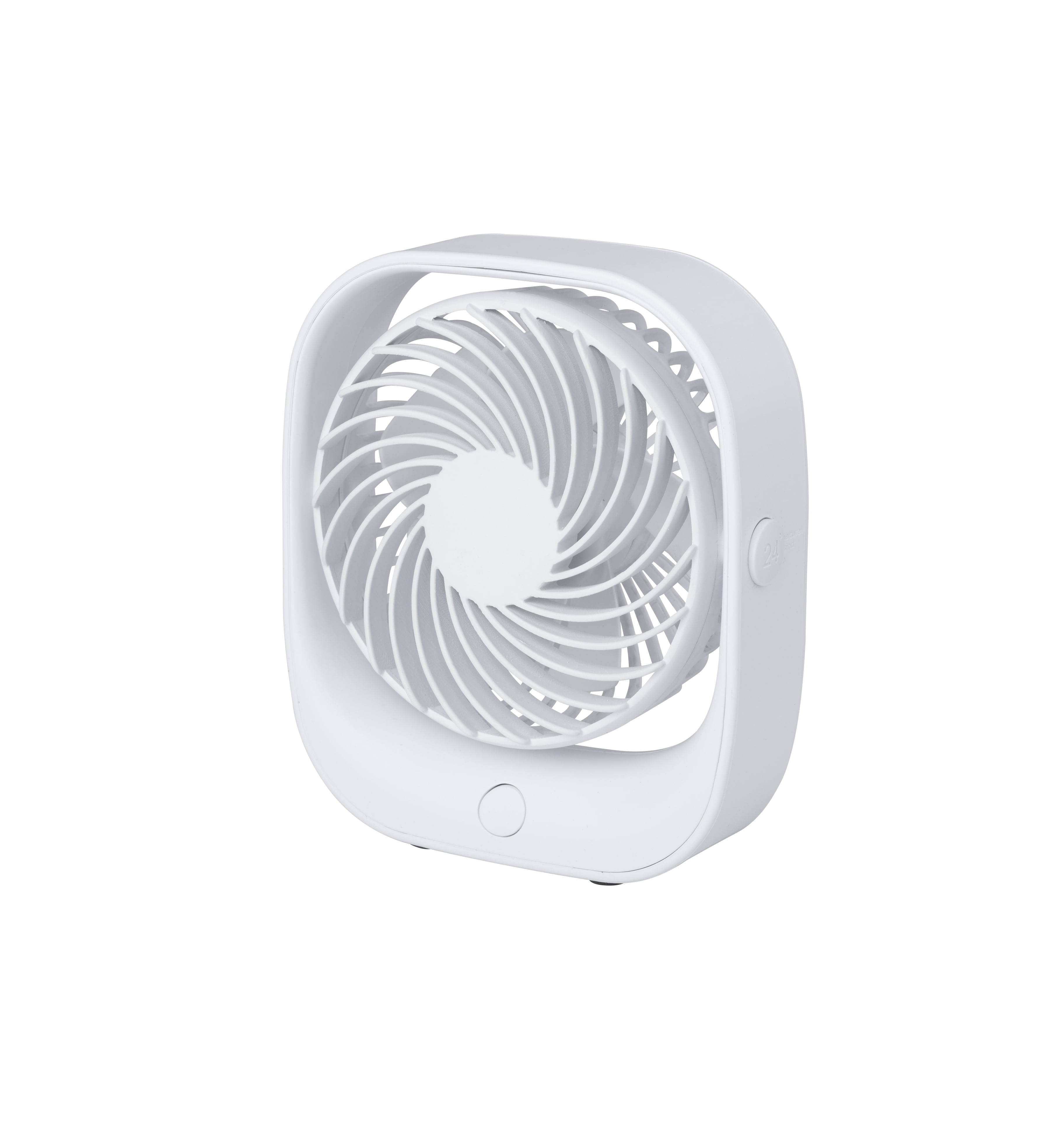 Mainstays Personal Rechargeable USB Portable Tabletop Fan in White ...