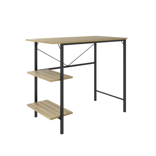 Mainstays Pierce 30 inch Tall Storage Desk, Oak - Walmart.com