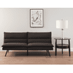 Mainstays Memory Foam 71.5" Futon with Cupholder and USB, Black Faux ...