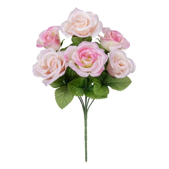 13" Artificial Silk Pink Rose Spring Pick, for Indoor Use, by Mainstays ...