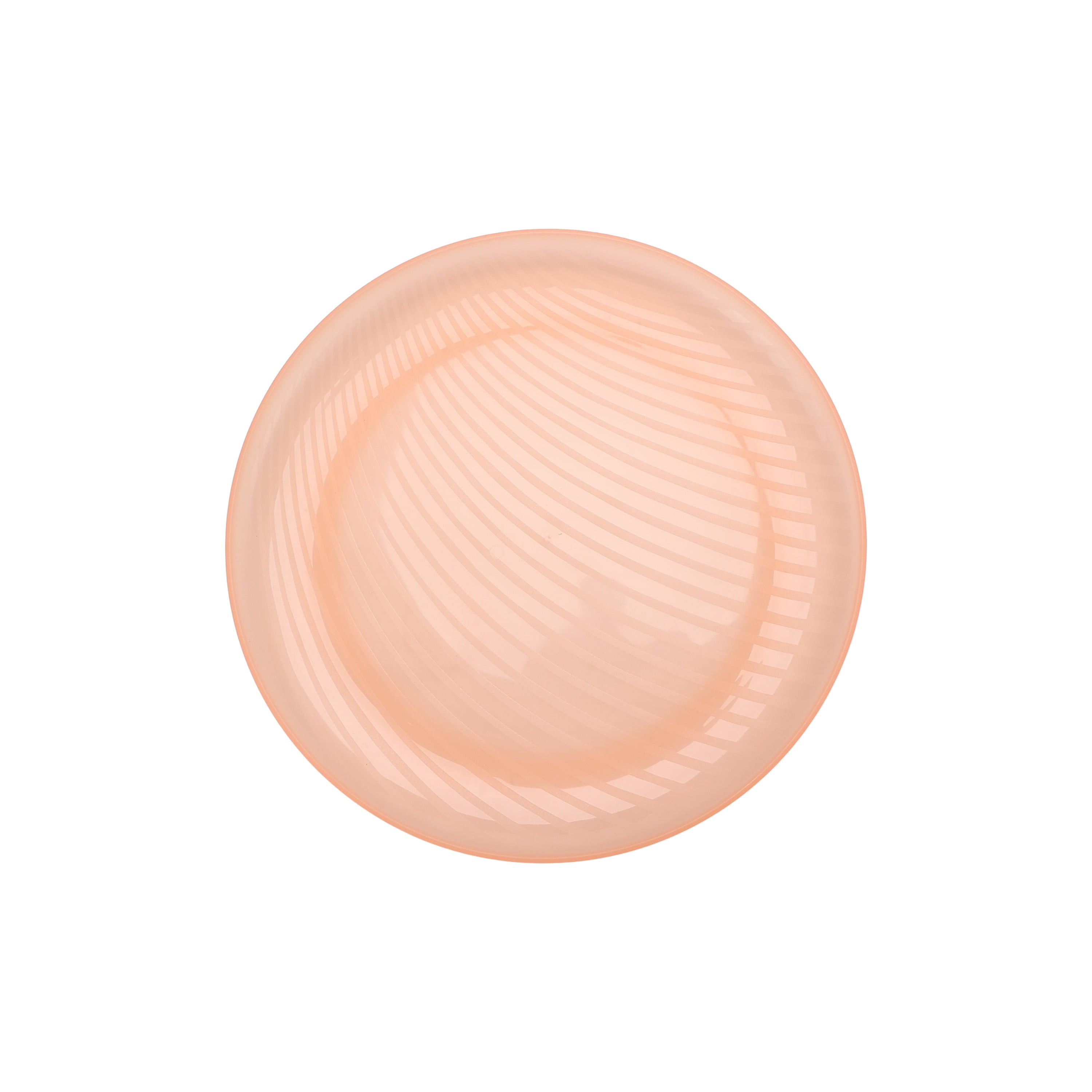 Mainstays Pink Round Plastic Swirl Pattern Plate, 10.5 inch, Dishwasher ...