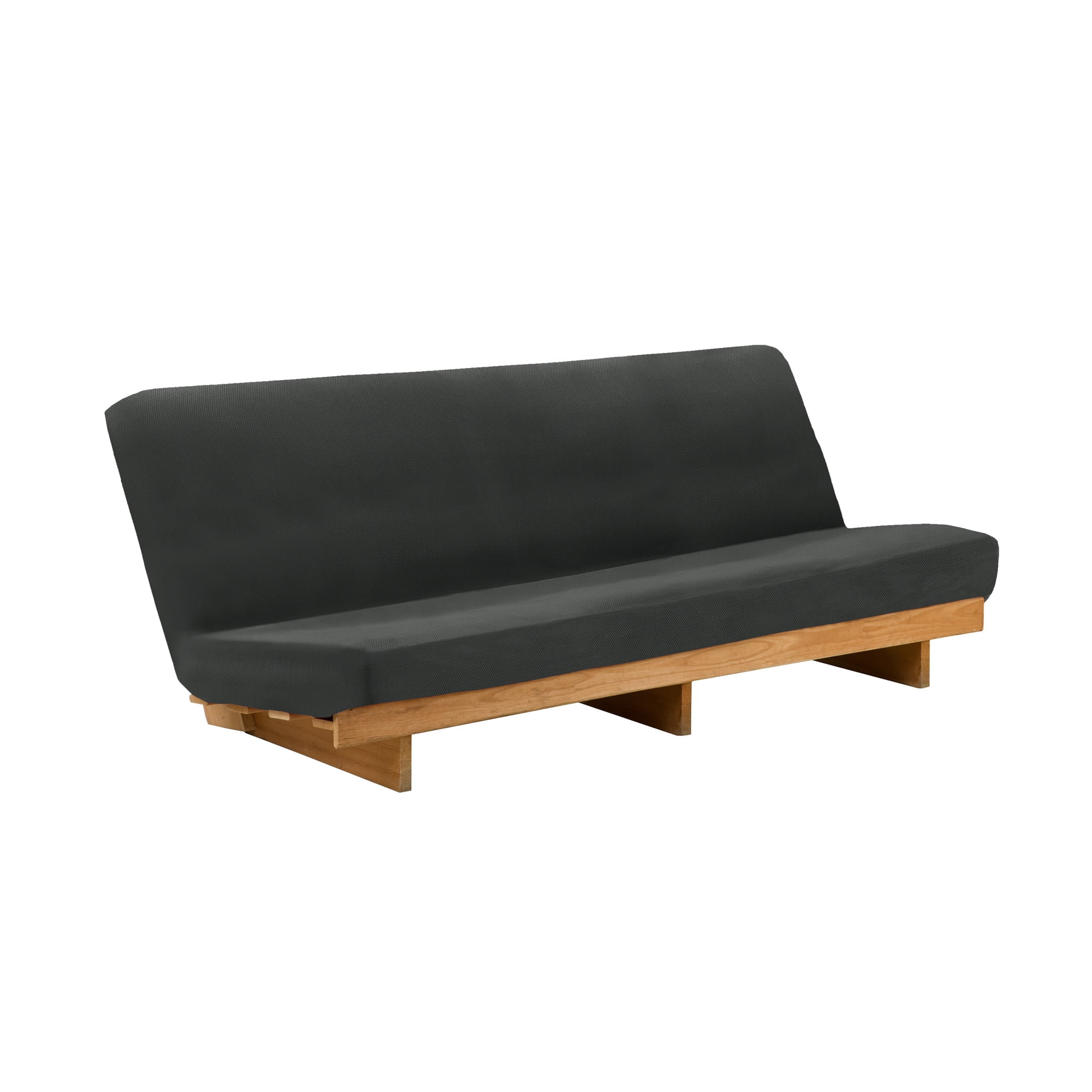 Mainstays Pixel 1-Piece Stretch Futon Slipcover Furniture Cover, Black ...