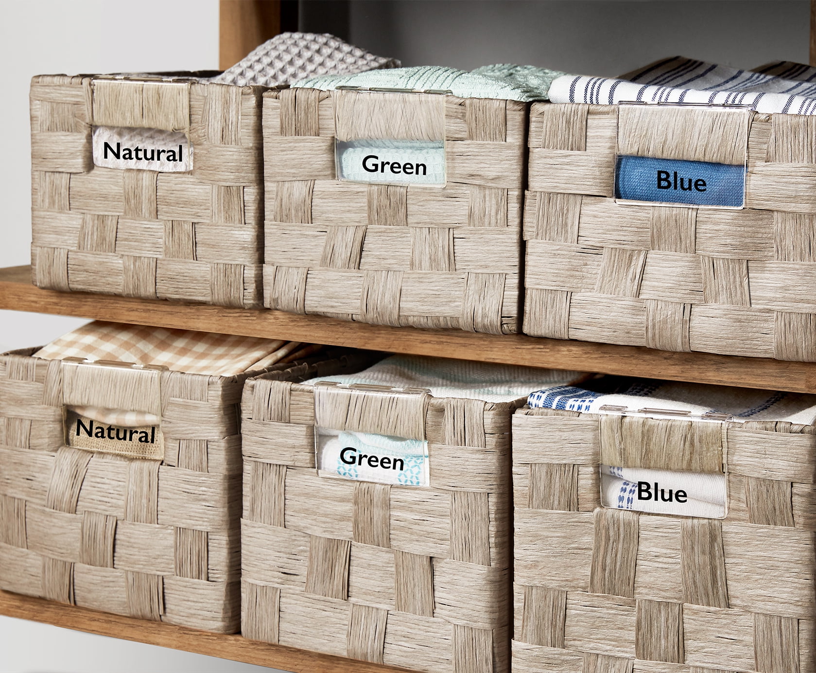 Mainstays Clear Acrylic Basket Labels 6pk Clear MS Plastic - Walmart.com