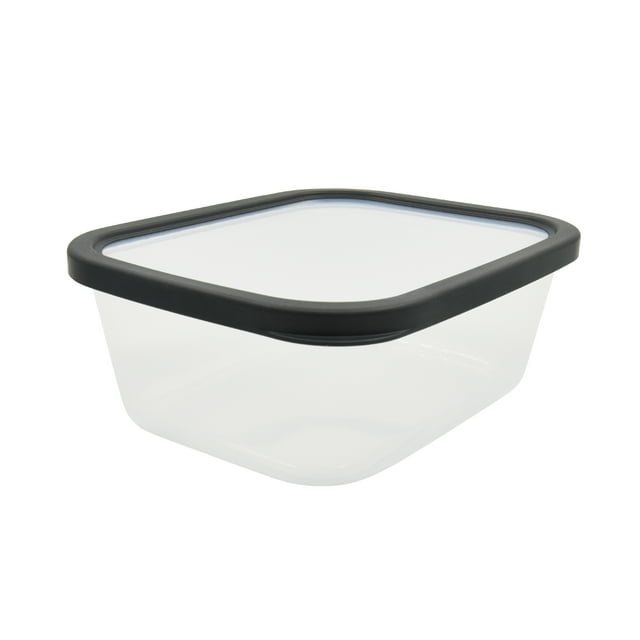 Mainstays Plastic Durable Food Storage Container , 11.9 Cup, Gray, 2 ...