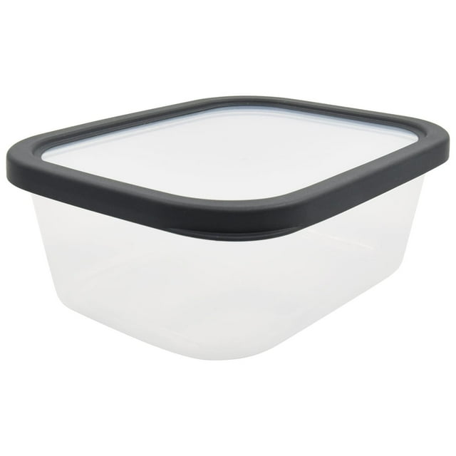 Mainstays Plastic Durable Gray Food Storage Container 8 Cup 2 Count ...
