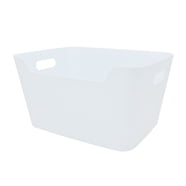 Mainstays Flexible Plastic Closet Storage Bin, Arctic White - Walmart.com
