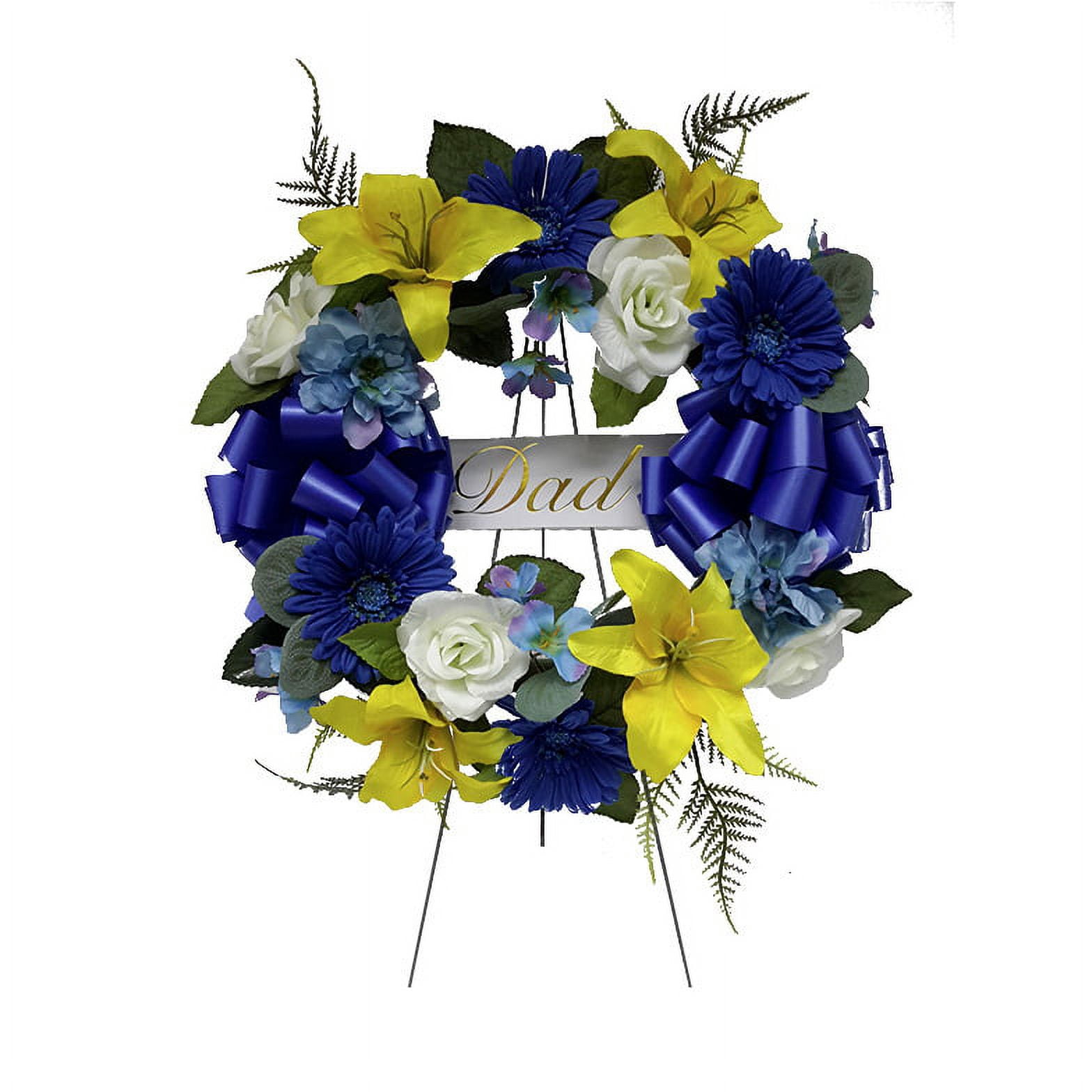 Mainstays Plastic Ms Dad Wreath, 17" (Multi-color) - Walmart Business ...