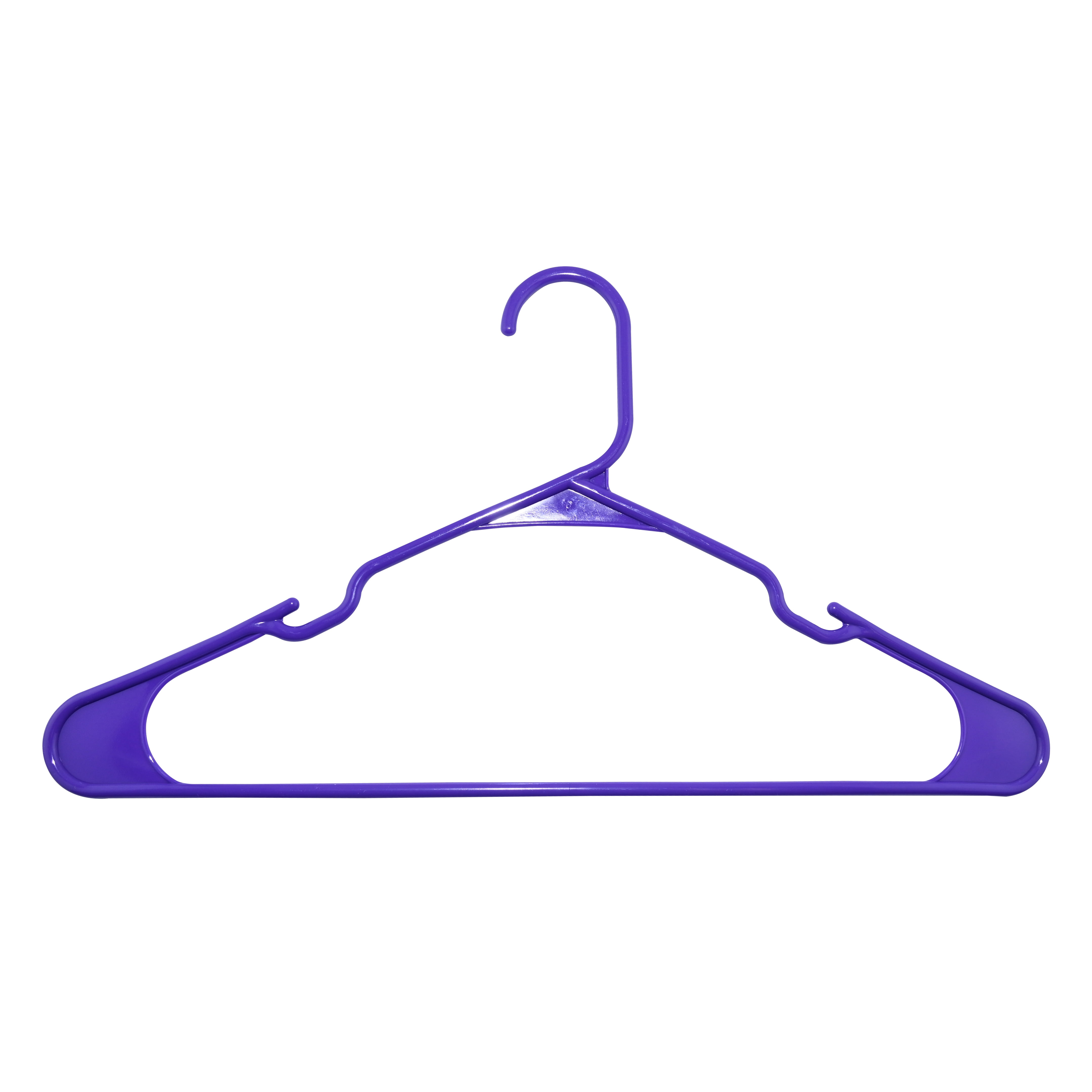 Mainstays Plastic Notched Adult Hangers for Any Clothing Type, Dark ...