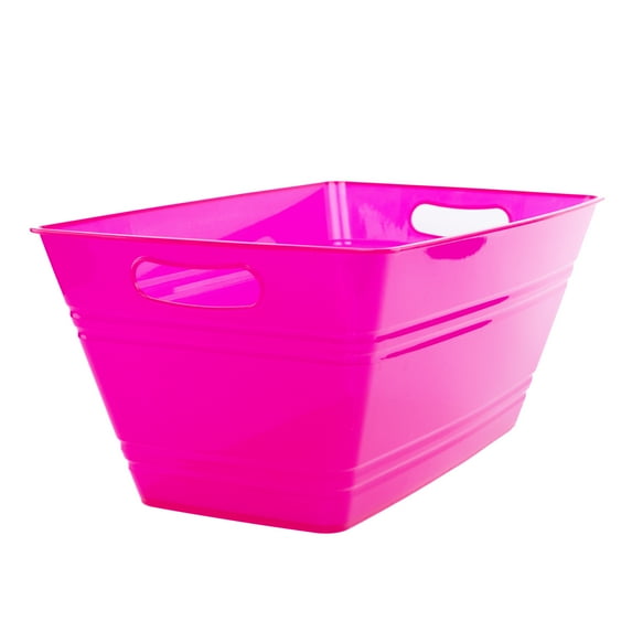 Mainstays Plastic PP Beverage Tub, Pink, 1 Count, Rectangular Shape ...