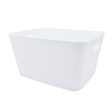 Mainstays Flexible Plastic Closet Storage Bin, Arctic White - Walmart.com