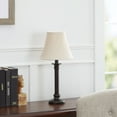 Mainstays Plastic Table Lamp with Twist Pleat Shade, Brown Finish ...