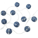 Mainstays LED Outdoor Lantern String Lights, 10 Count Blue Lanterns, 10 ...